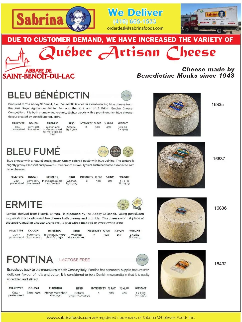 Our Products — Sabrina Wholesale Foods - Toronto Supplier of food ...