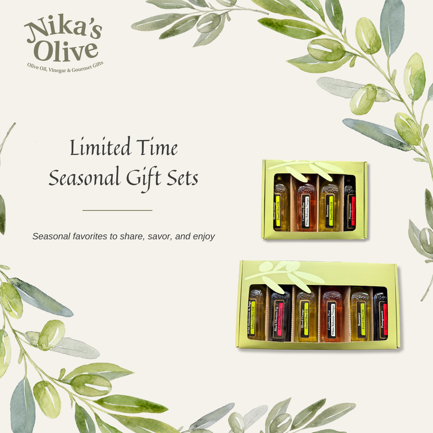 Limited Time Seasonal Gift Sets - Summer Collection — Nika's Olive ...