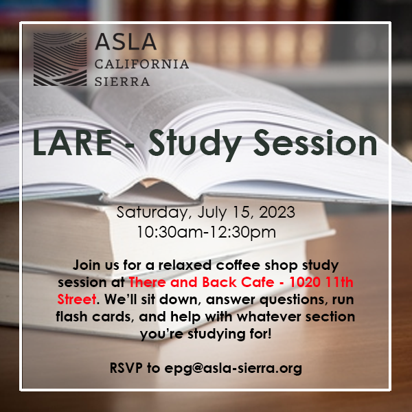 Calendar — ASLA California Sierra Chapter