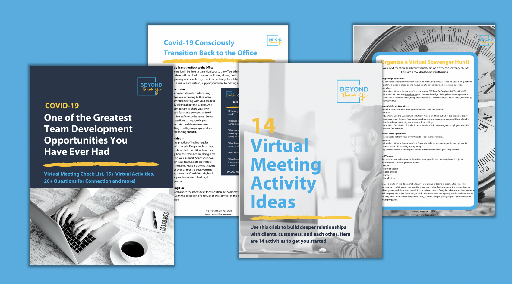 Remote Team Building Ideas Download — Beyond Thank You