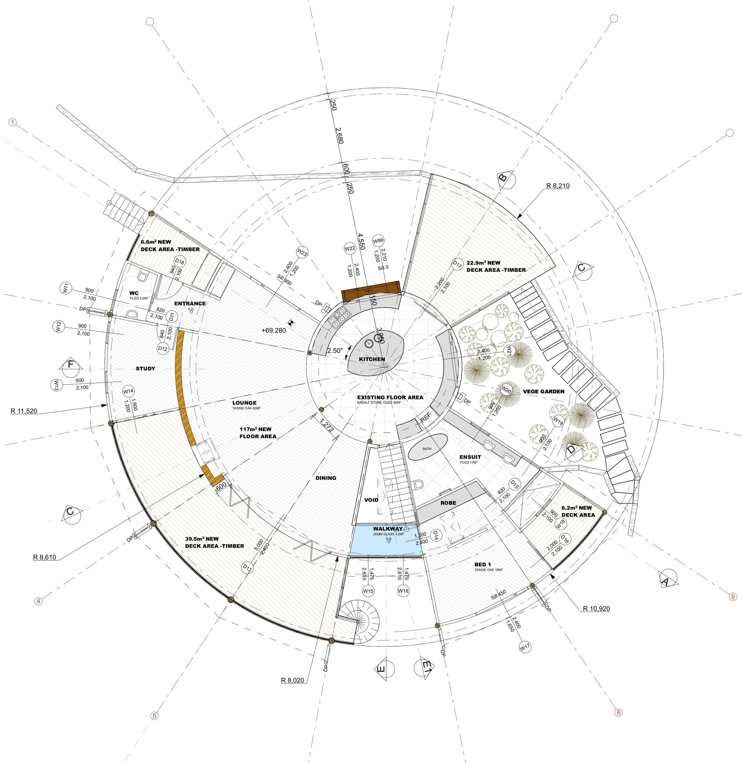 Radial Buildings Plans