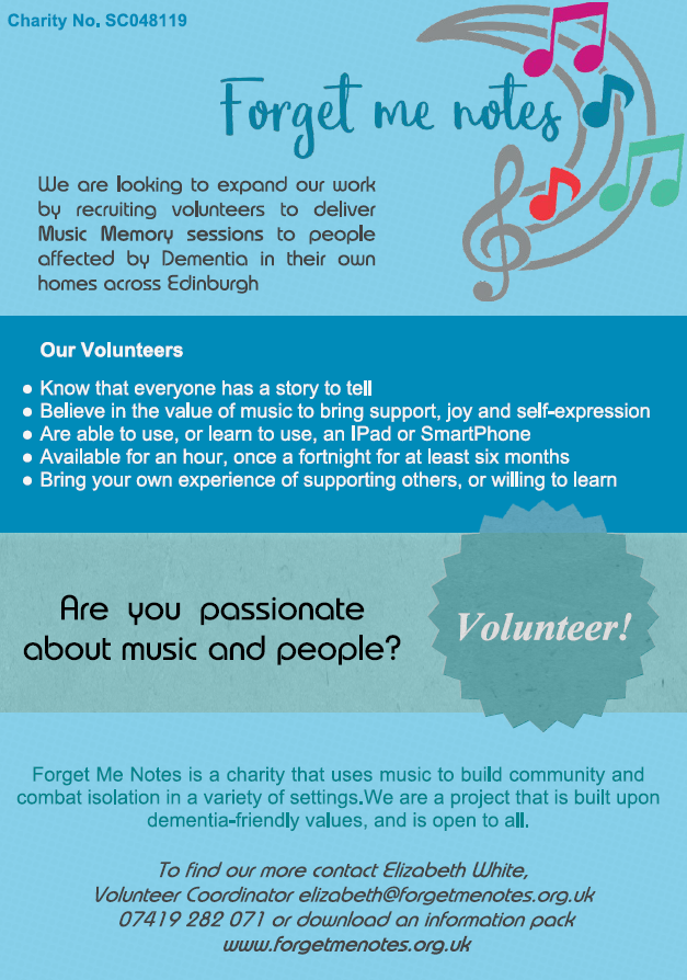 Volunteer Project — Forget Me Notes Project