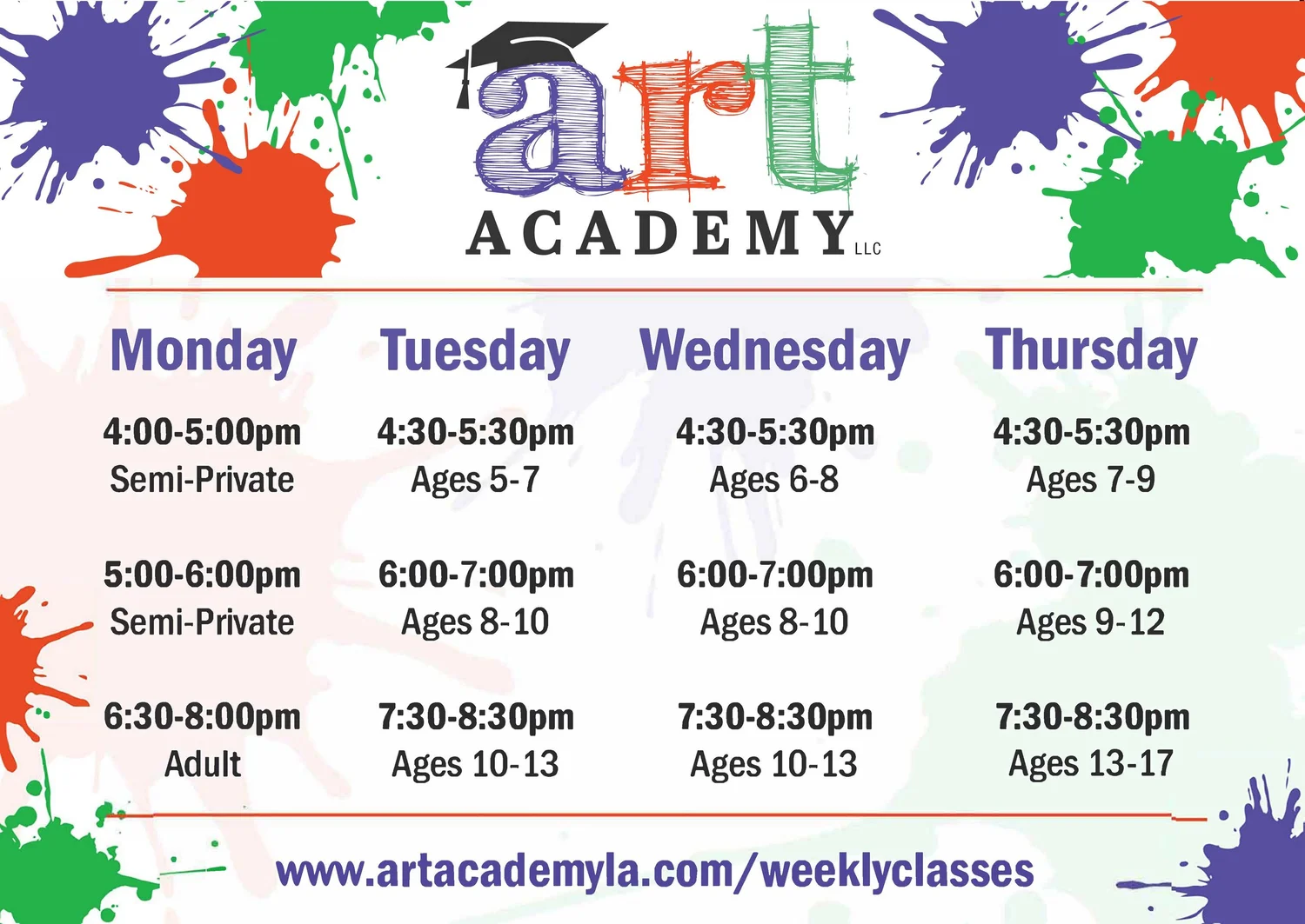 Weekly classes — Art Academy LLC