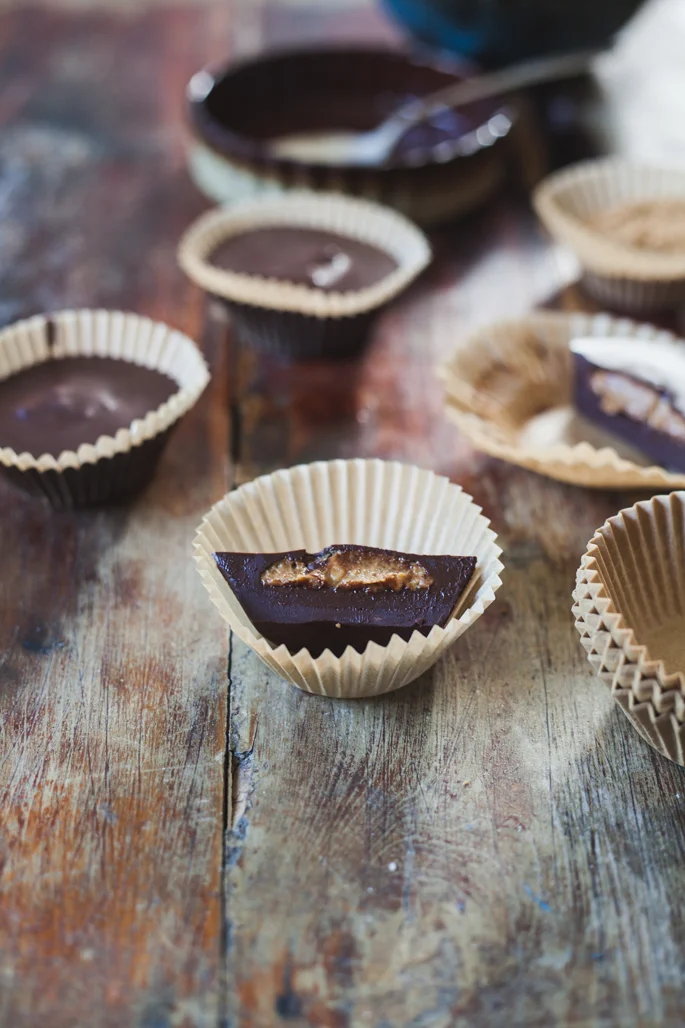 Giant Dark Chocolate Almond Butter Cups (Vegan, Gluten Free) — Will ...