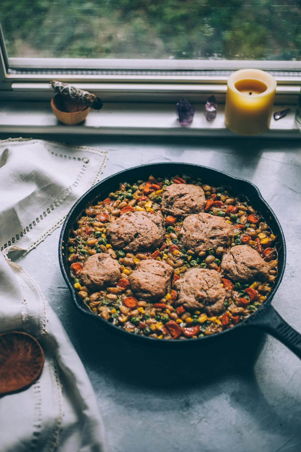 Cozy White Bean Vegetable Cobbler with Spelt Biscuits (Vegan) — Will ...