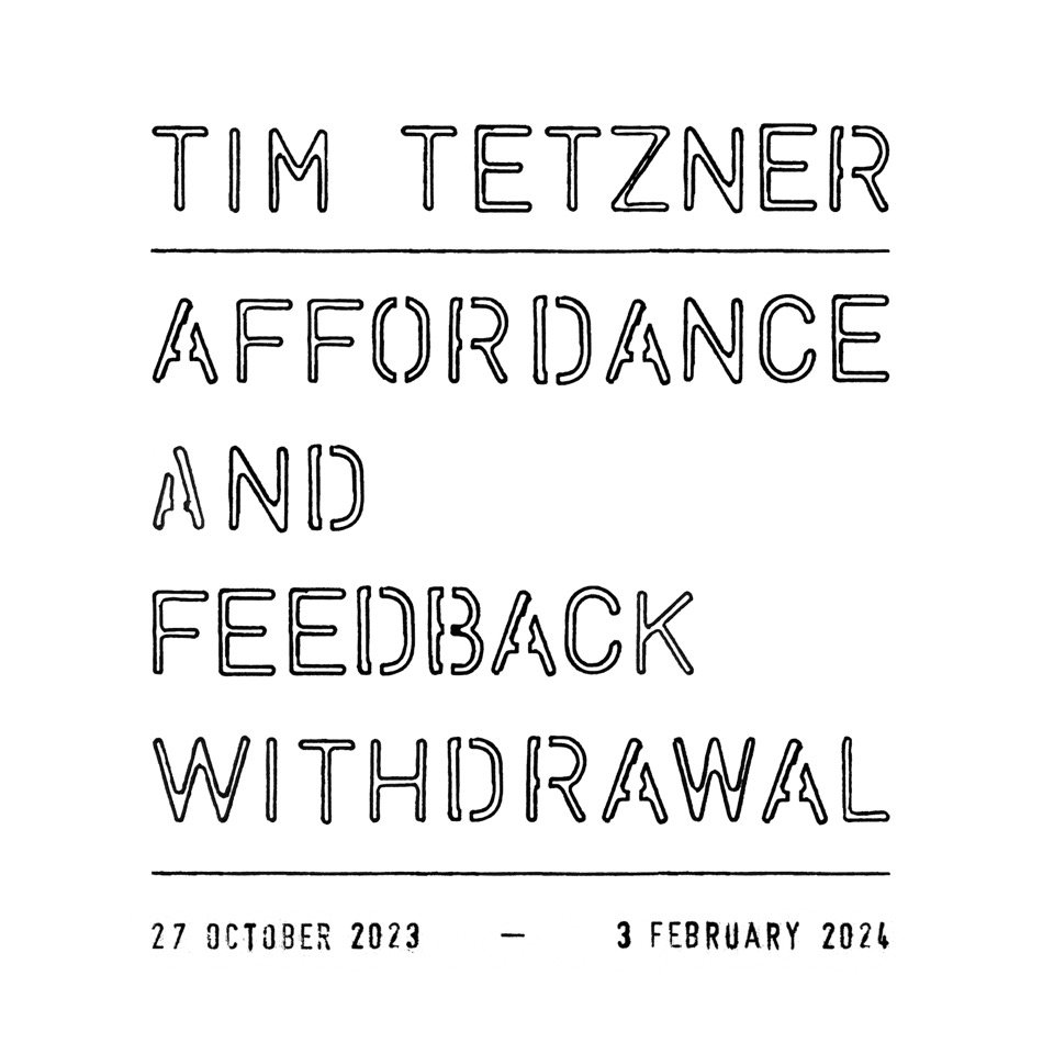 "Affordance and Feedback Withdrawal" by Tim Tetzner — mi — so