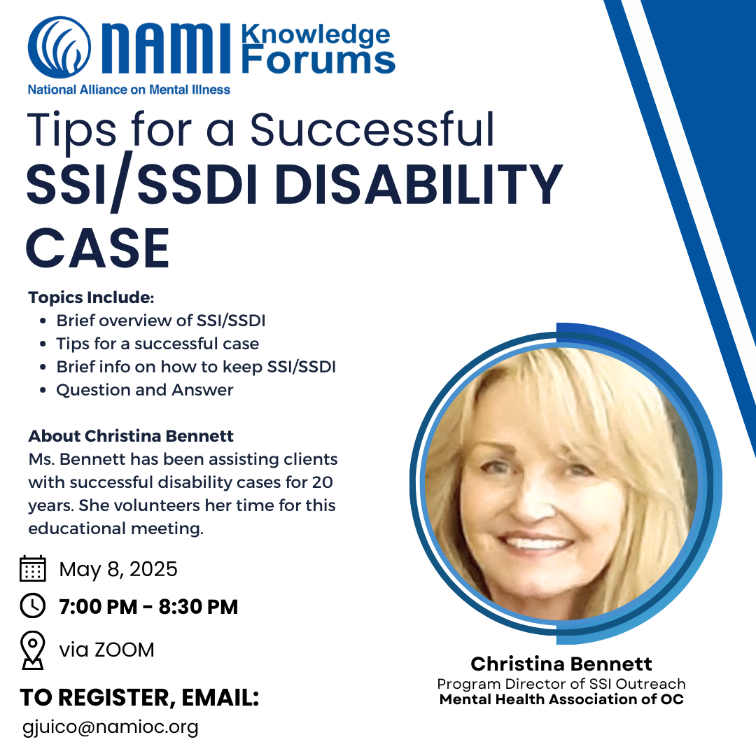 KNOWLEDGE FORUM: Tips for a Successful SSI/SSDI Case with Christina ...