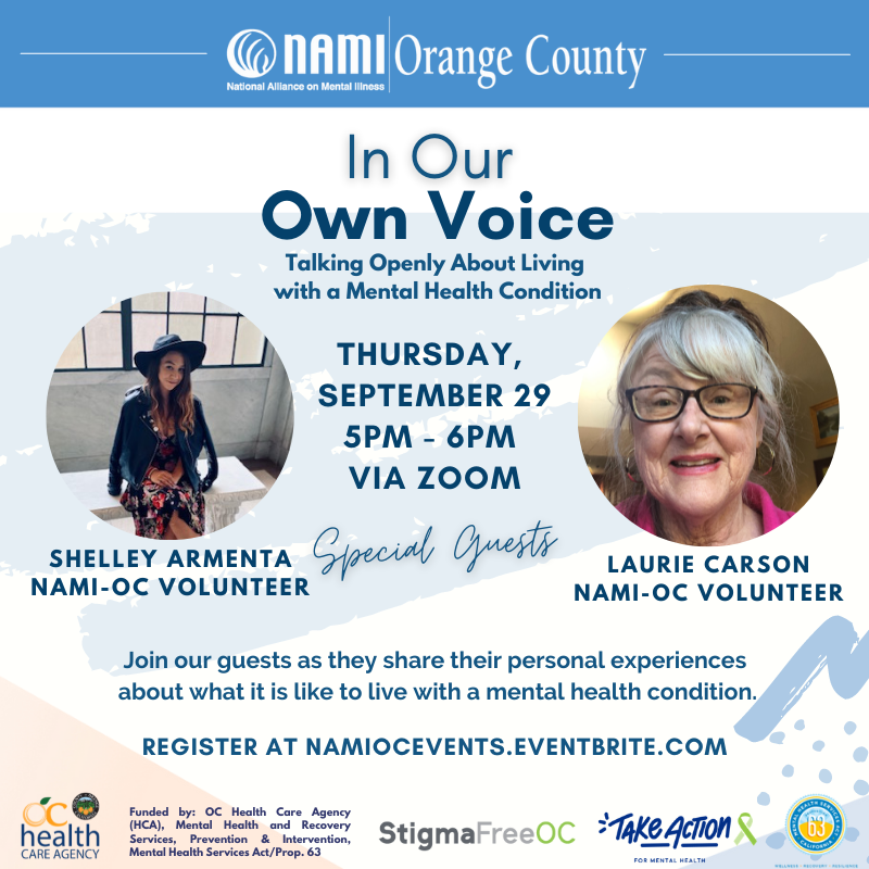 IN OUR OWN VOICE: Talking Openly About Living with a Mental Health ...