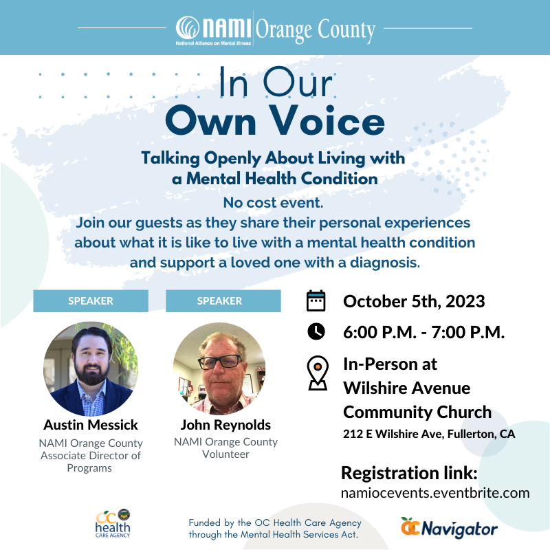 IN OUR OWN VOICE: Talking Openly About Living with a Mental Health ...