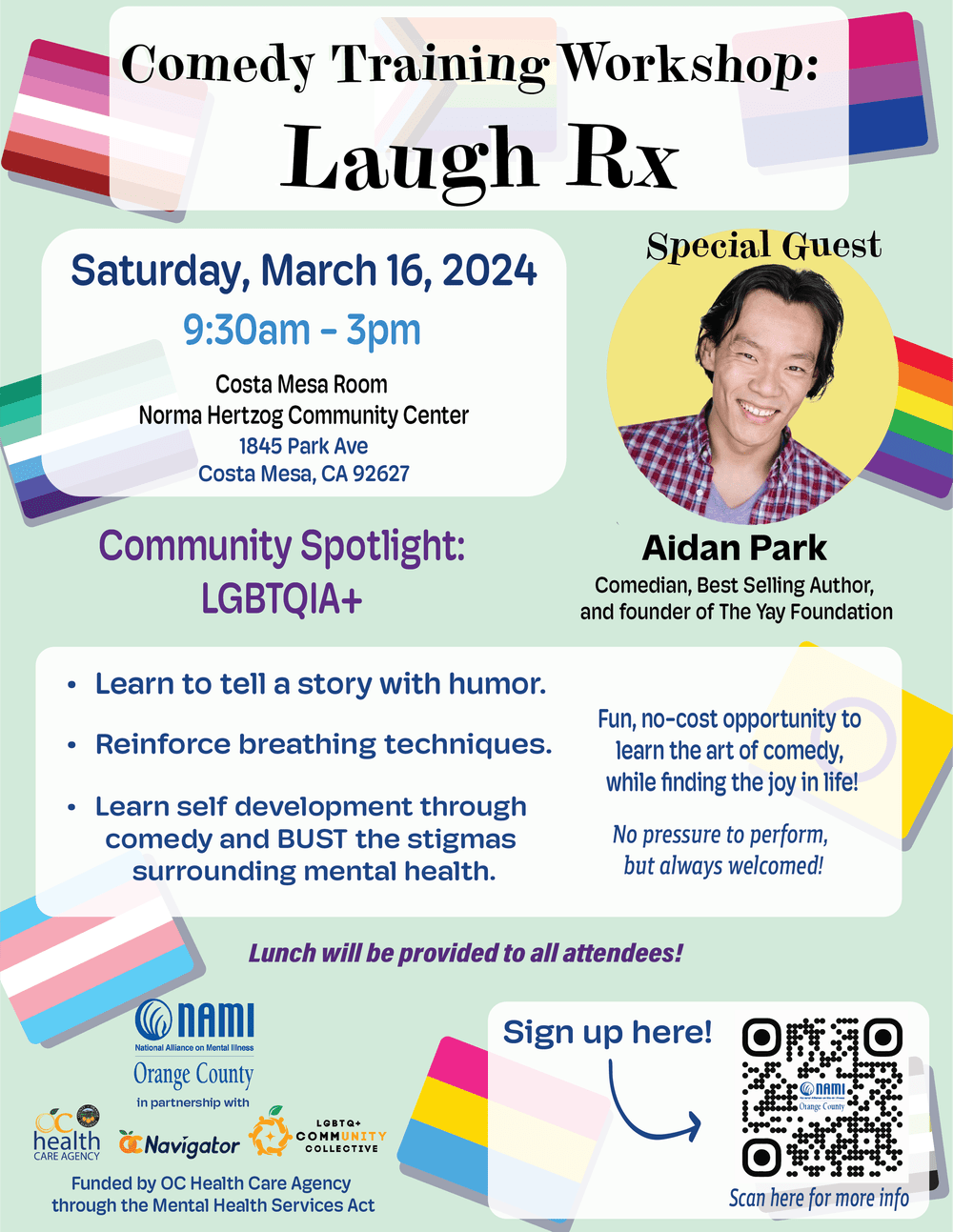 LAUGH RX Series: Comedy Training Workshop (LGBTQIA+ Spotlight) in Costa Mesa — NAMI Orange County