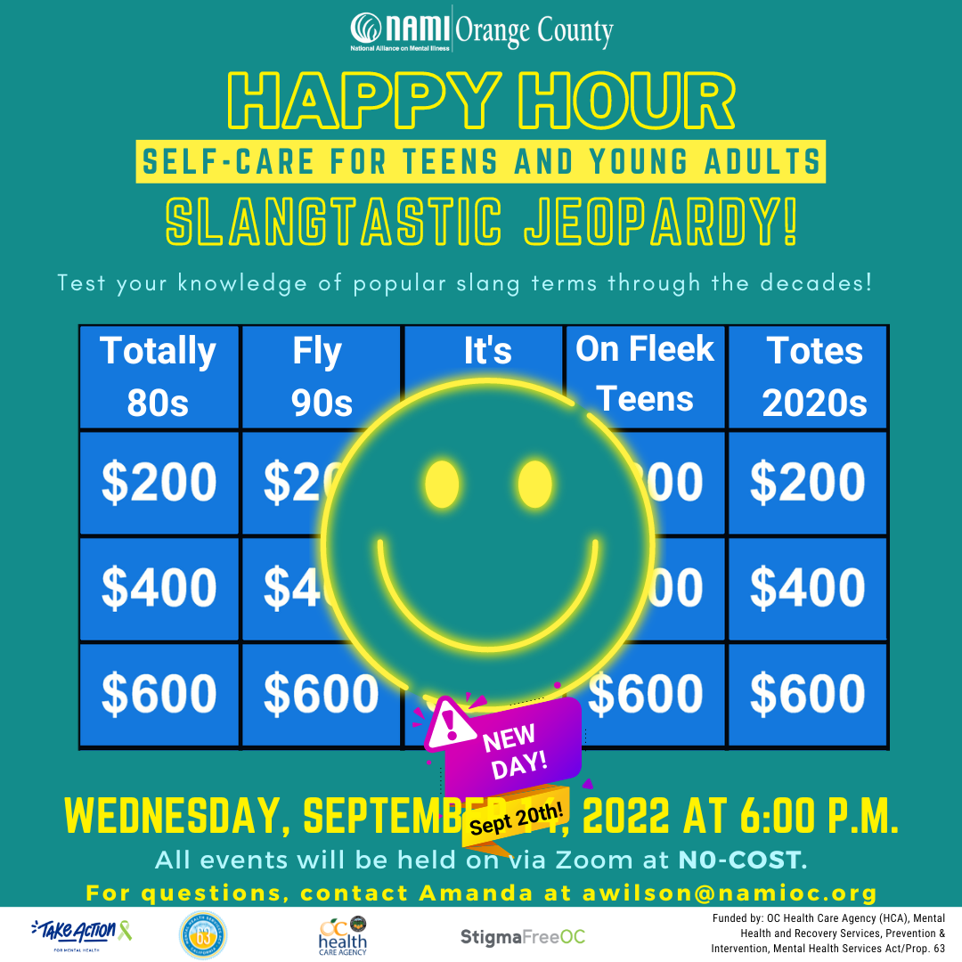 HAPPY HOUR: Slangtastic Jeopardy via ZOOM — NAMI Orange County
