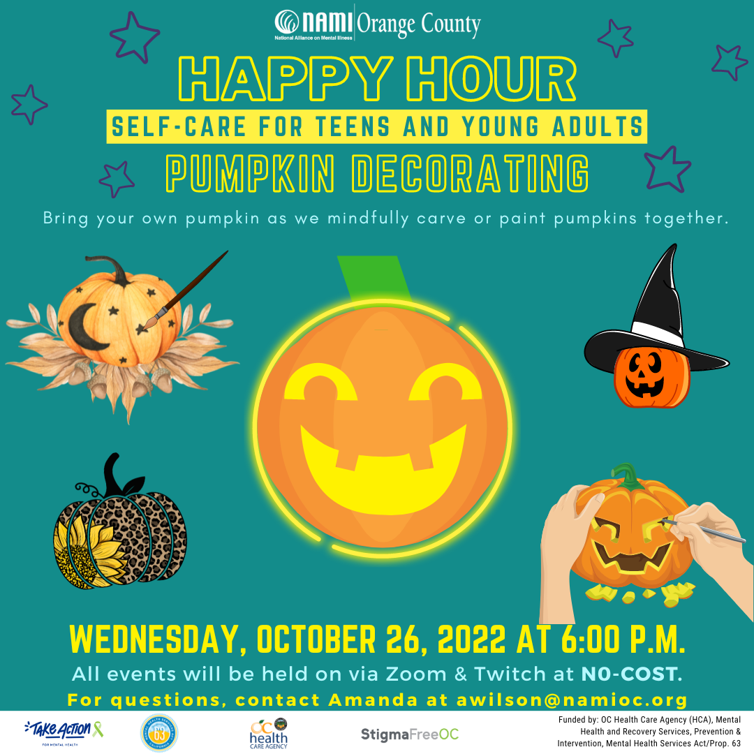 HAPPY HOUR: Pumpkin Decorating via ZOOM & Twitch — NAMI Orange County