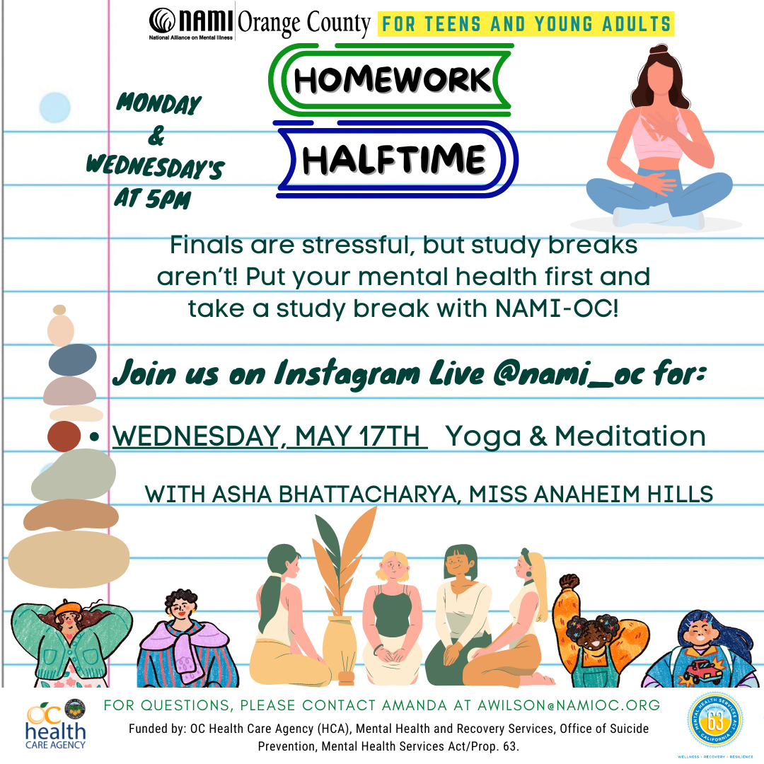 HOMEWORK HALFTIME: Yoga & Meditation — NAMI Orange County