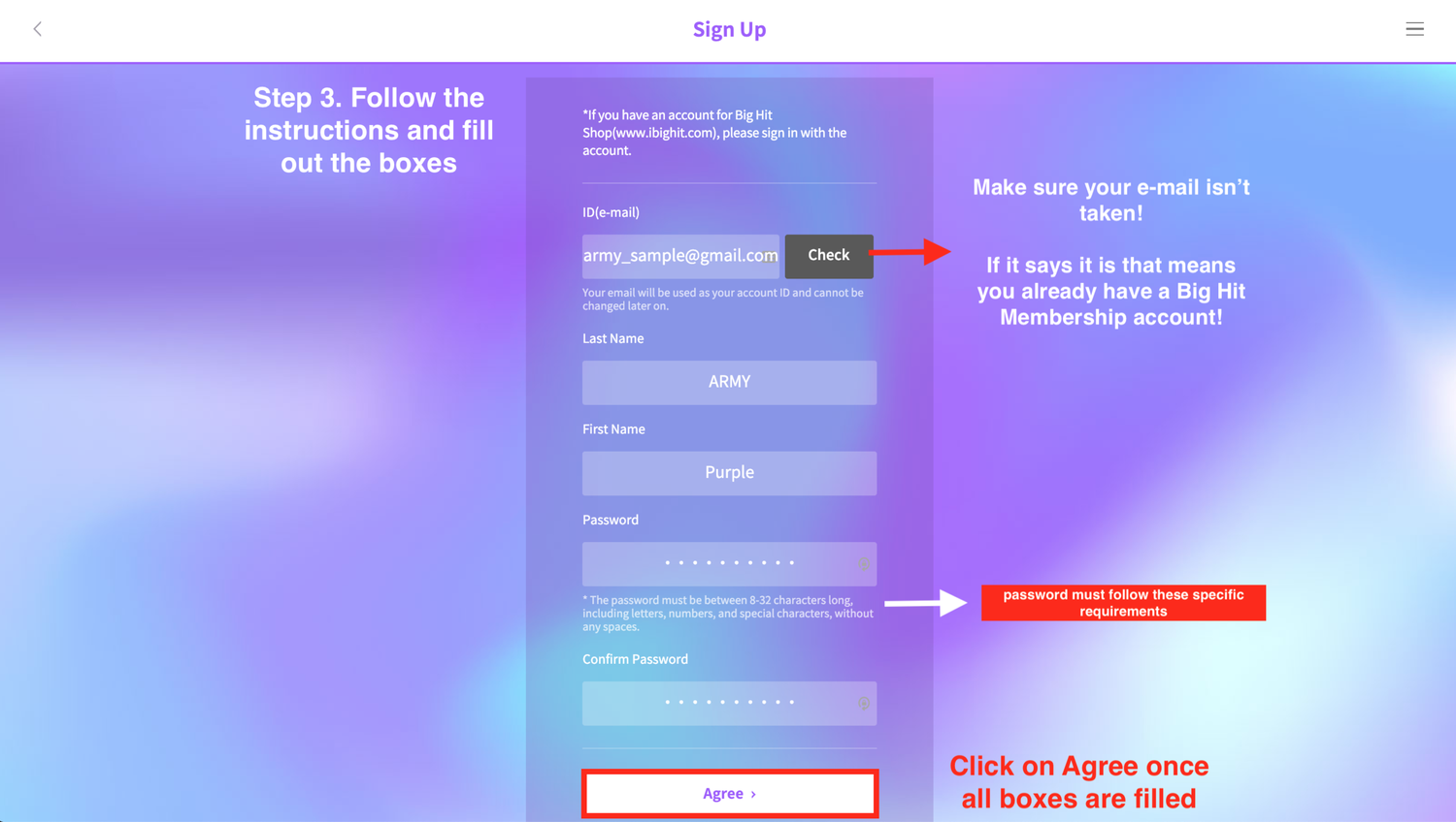 ARMYPEDIA Account Registration — US BTS ARMY