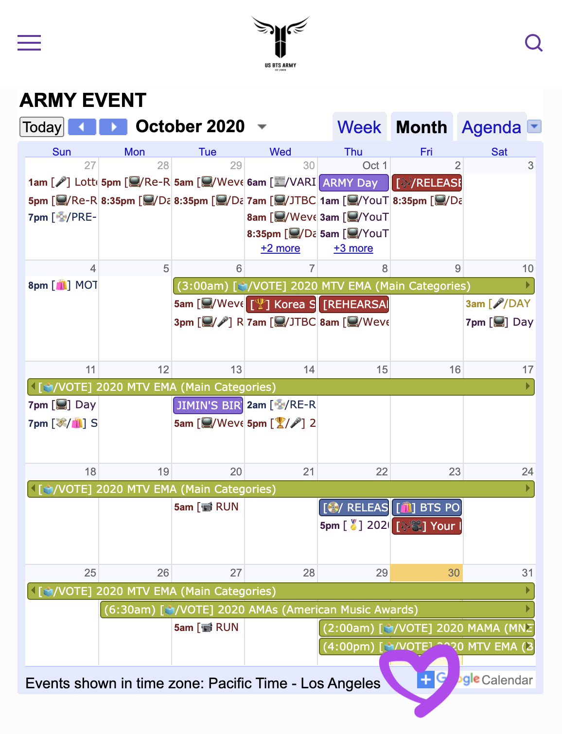 BTS ARMY SCHEDULE US BTS ARMY