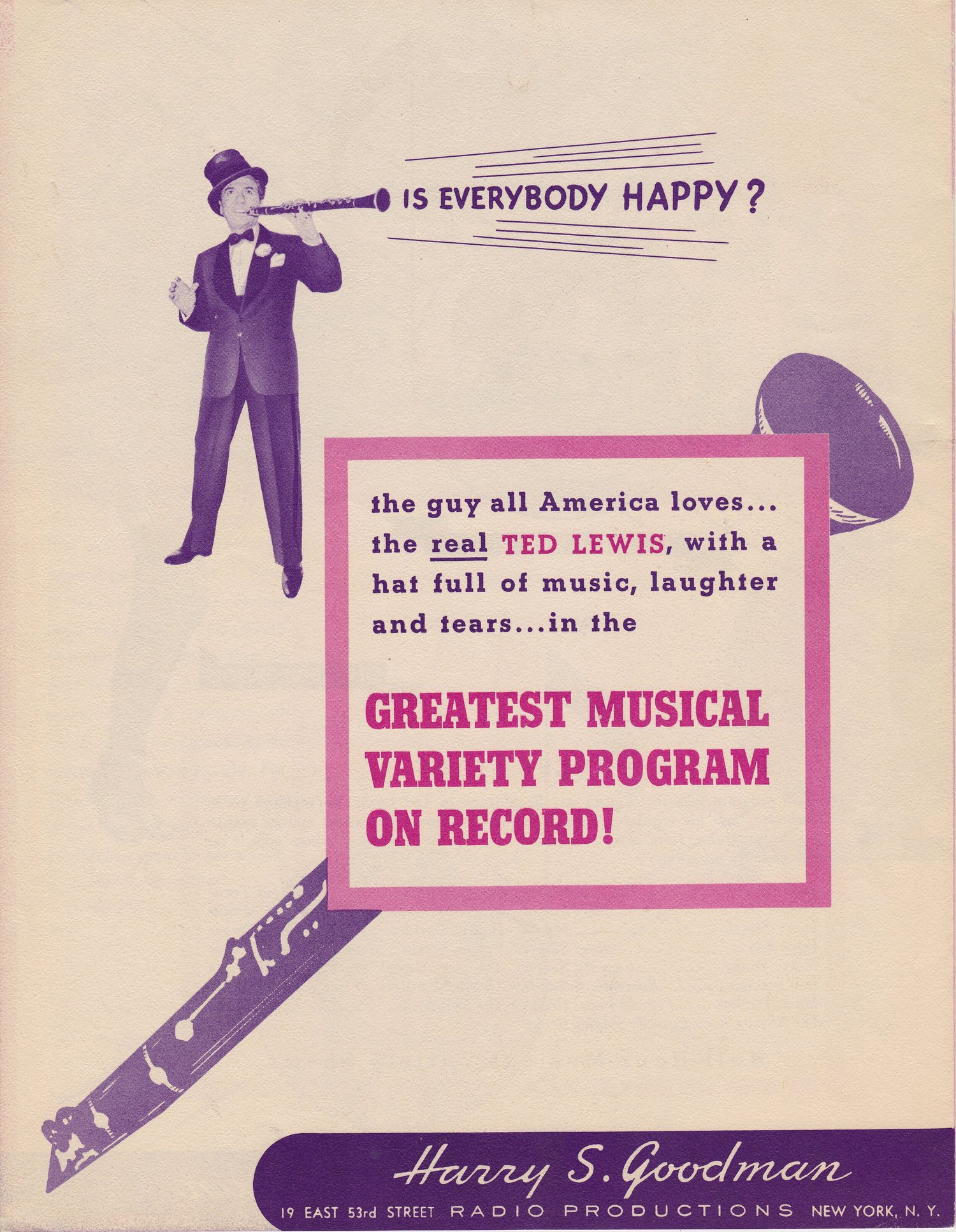 The Ted Lewis Show — The Ted Lewis Museum