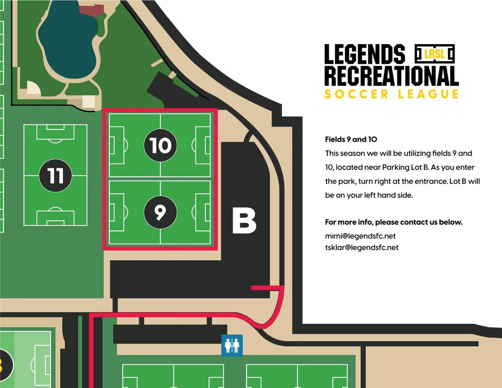 Field Maps — Legends Rec Soccer League