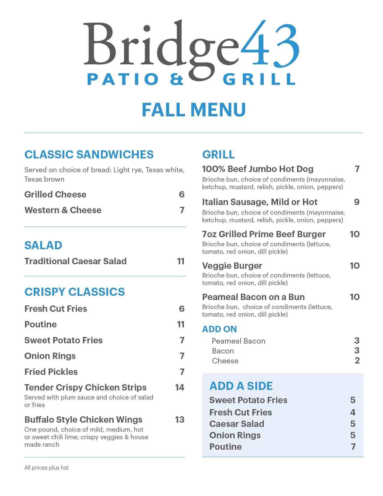 Bridge 43 Patio & Grill — Western Trent Golf Club