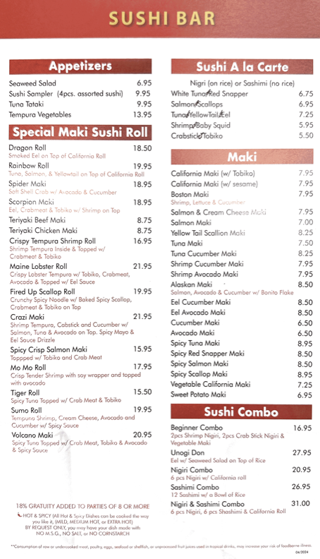Menu — China Hill Restaurant & Lounge
