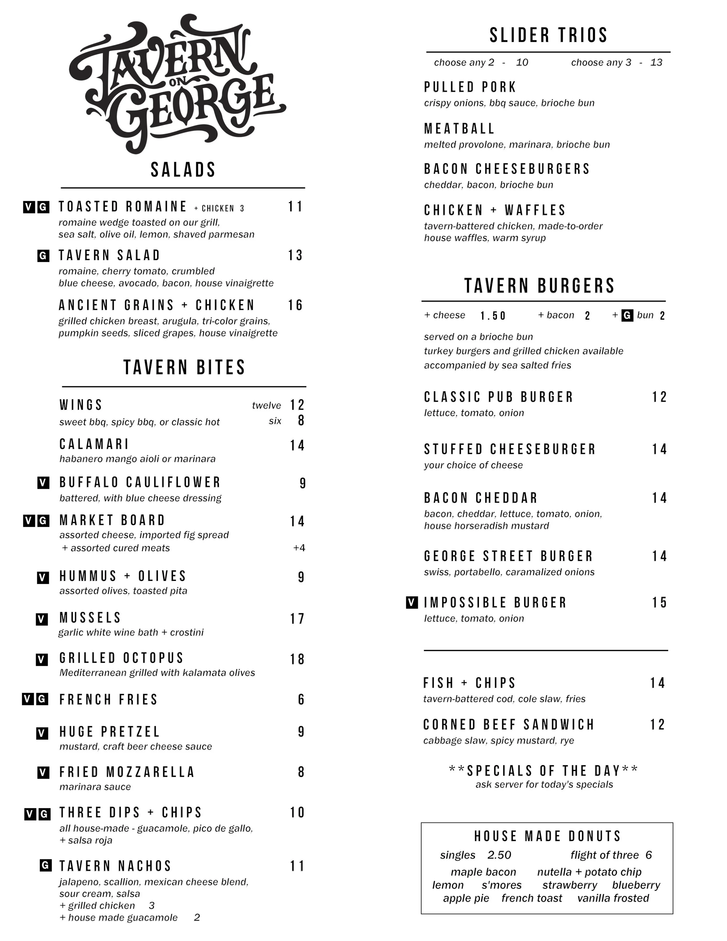 Menu - Click Here (Copy) — TAVERN ON GEORGE