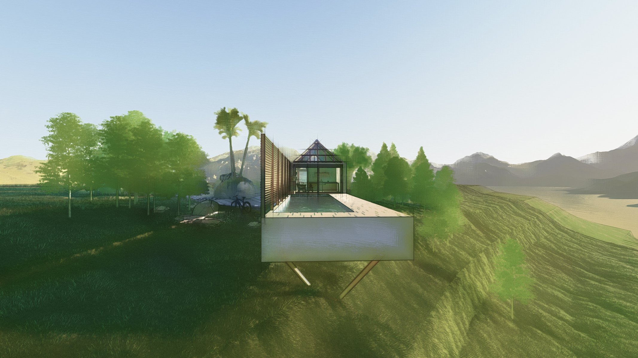 architecture design combine - The Little House