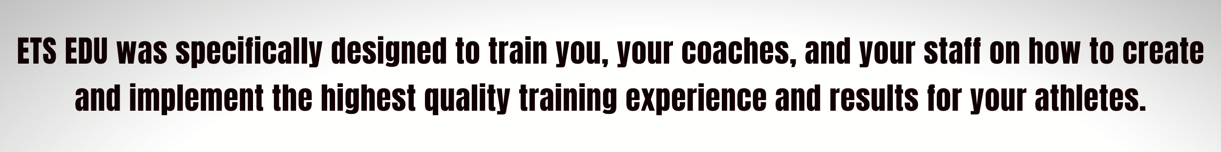 TEAM TRAINING - VIRTUAL — ETS Performance