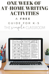 Easy Writing Activities to Do at Home — The Simple Classroom