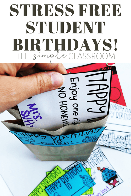 Birthday Bags and a No-Fuss Birthday Display — The Simple Classroom
