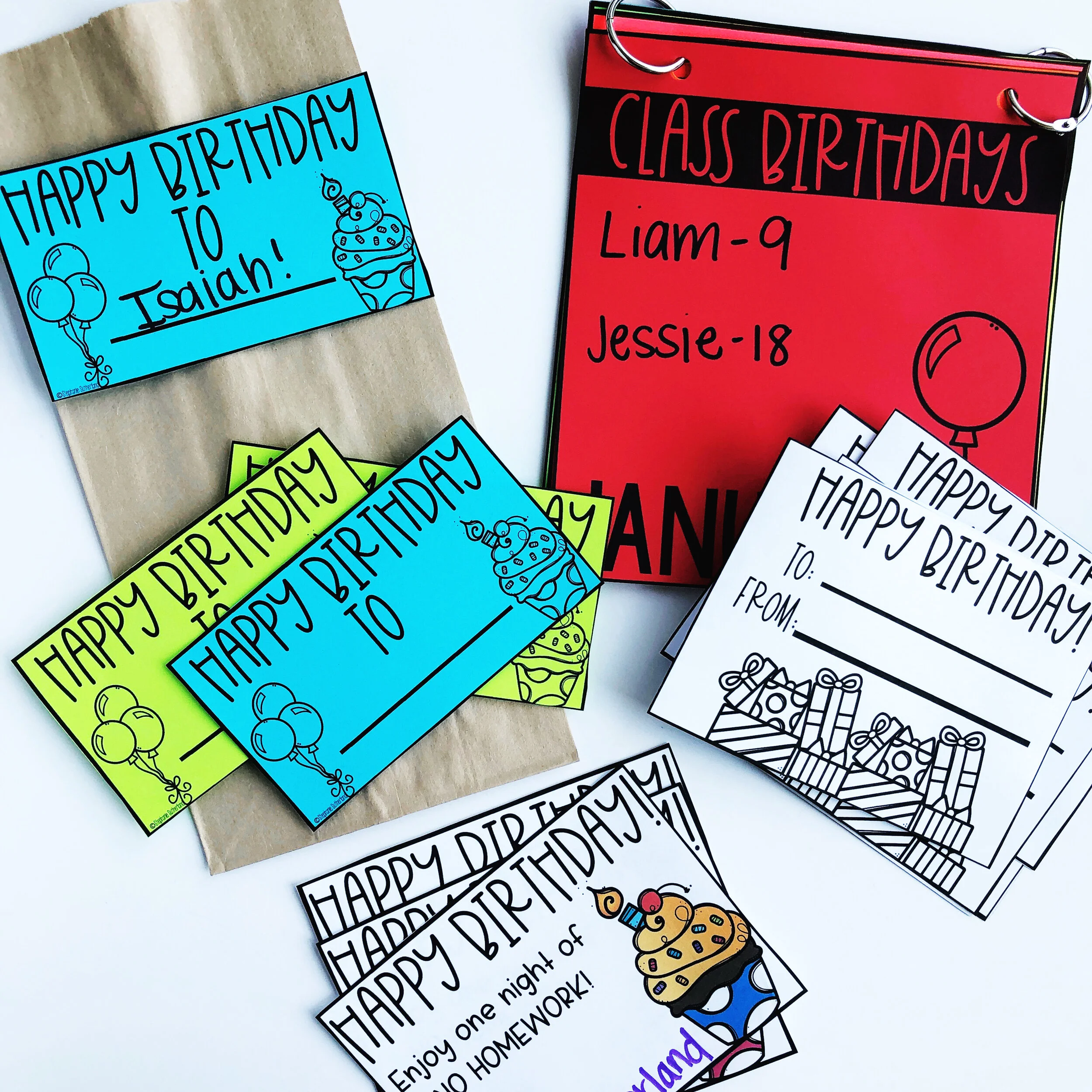 Birthday Bags and a No-Fuss Birthday Display — The Simple Classroom