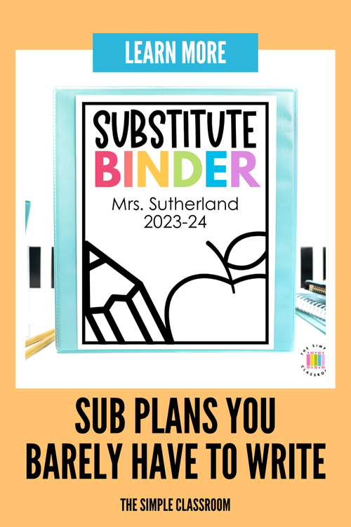 Sub Plans You Barely Have to Write — The Simple Classroom