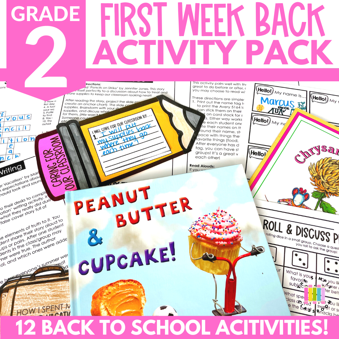 First Week of 2nd Grade Lesson Plans — The Simple Classroom