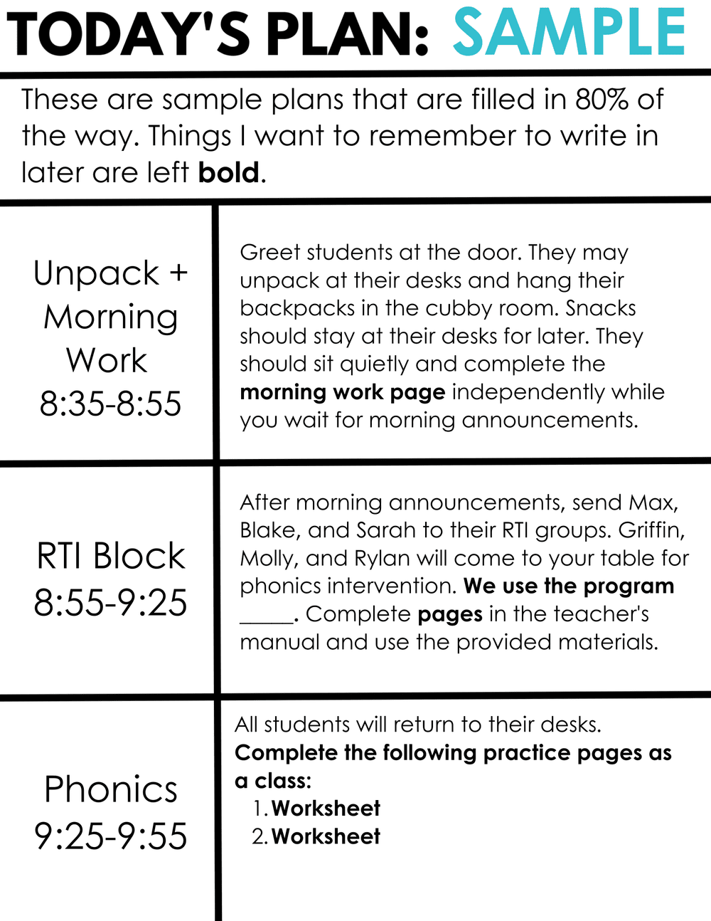 Sub Plans You Barely Have to Write — The Simple Classroom