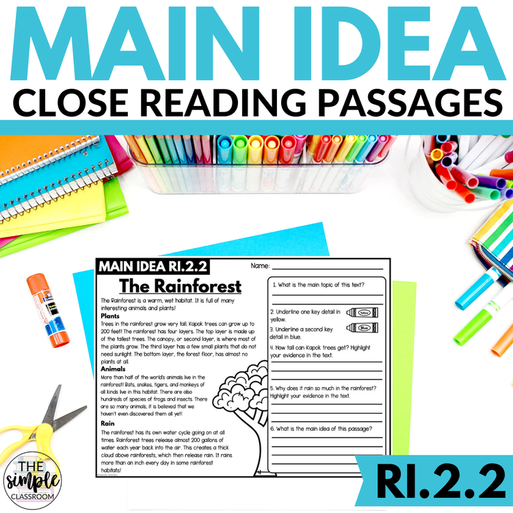 Mastering Main Idea Of Any Text With These Simple Teaching Ideas — The ...