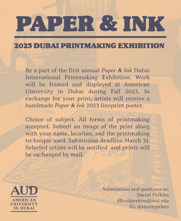 Paper & Ink 2023 Dubai Printmaking Exhibition — Darrel Perkins