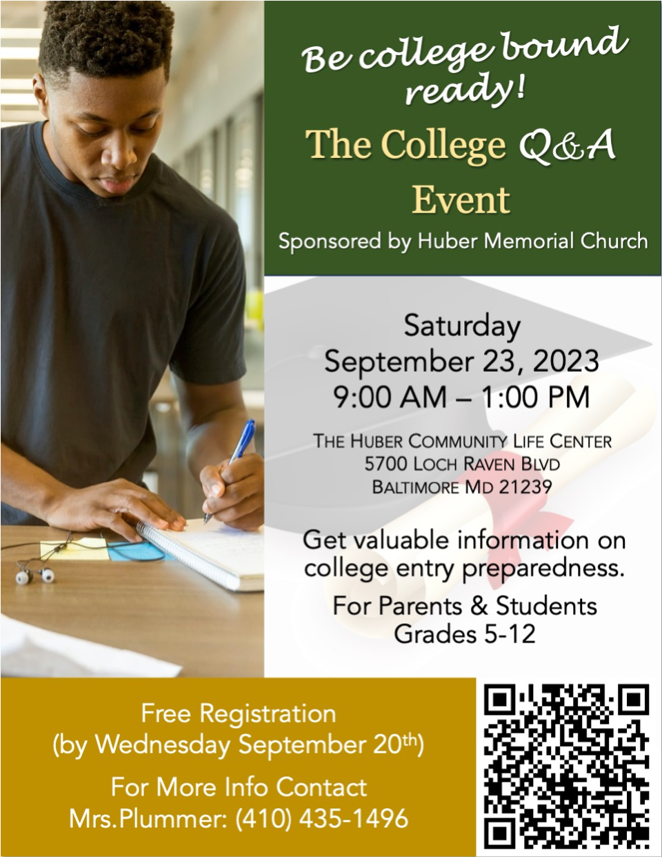 College Readiness Event — Huber Memorial Church