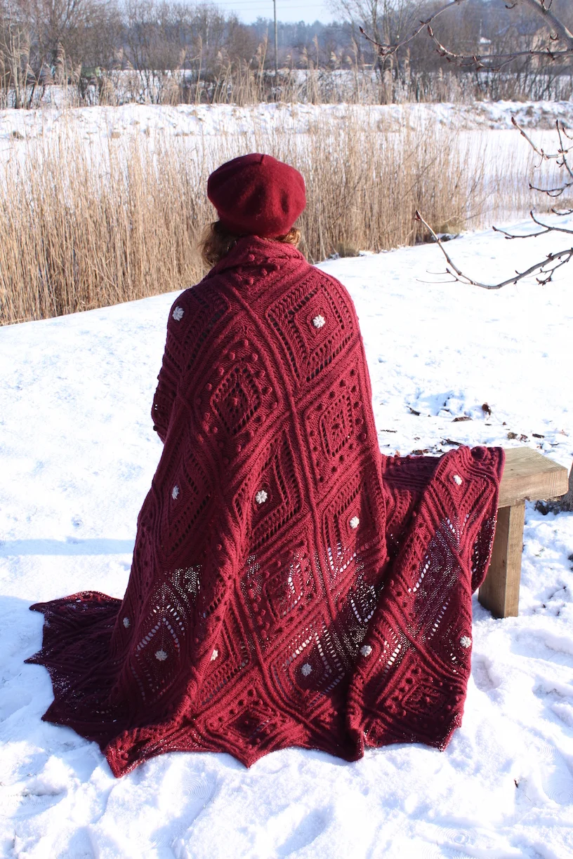 Cable and Lace Wrap-Blanket — The Knitwit