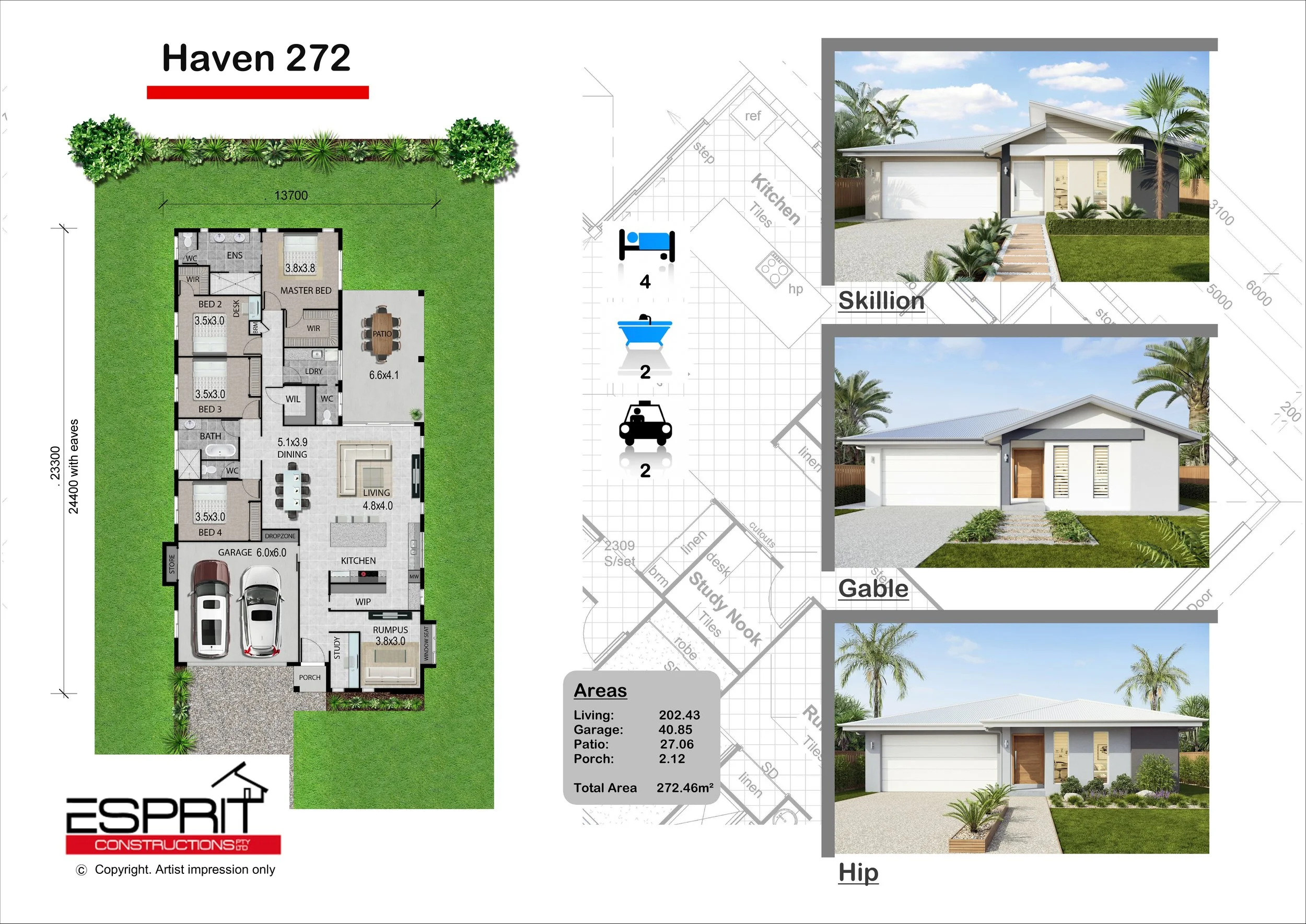 4+ Bedroom Homes — Esprit Constructions | Mackay Builders