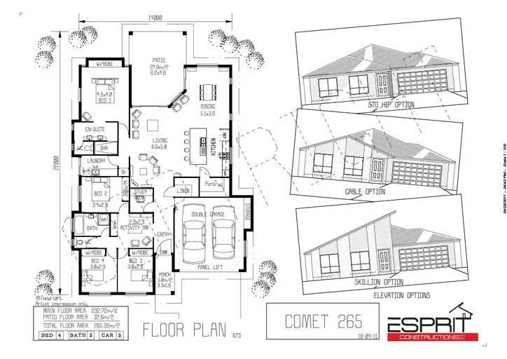 250m2 + — Esprit Constructions | Mackay Builders