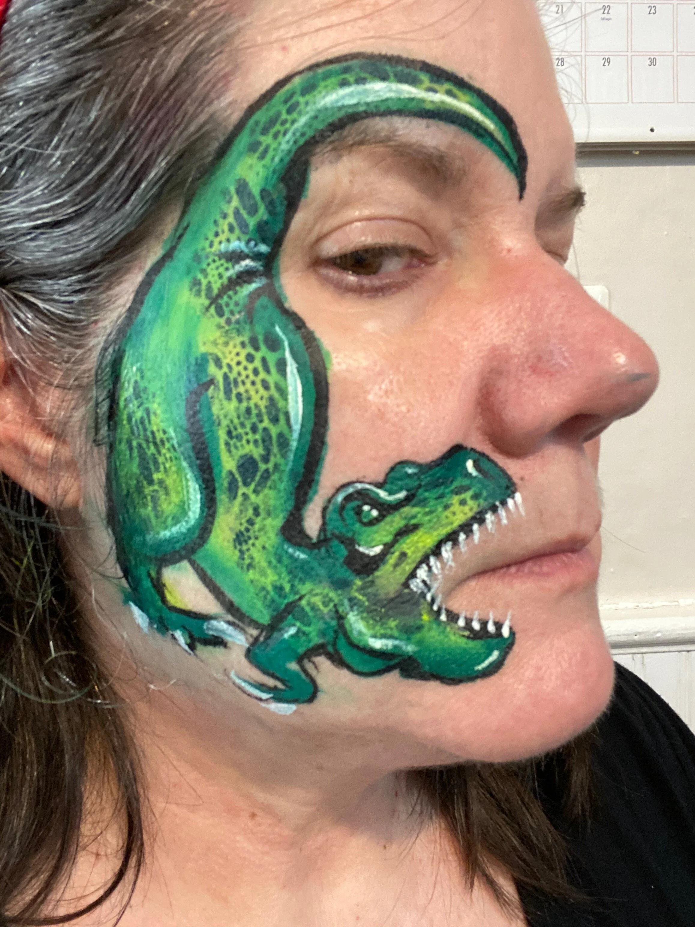 Dinosaur Face Paint Easy