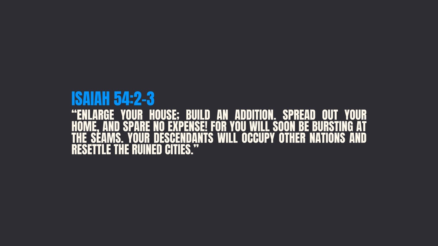EXPANSION — Connect Christian Church