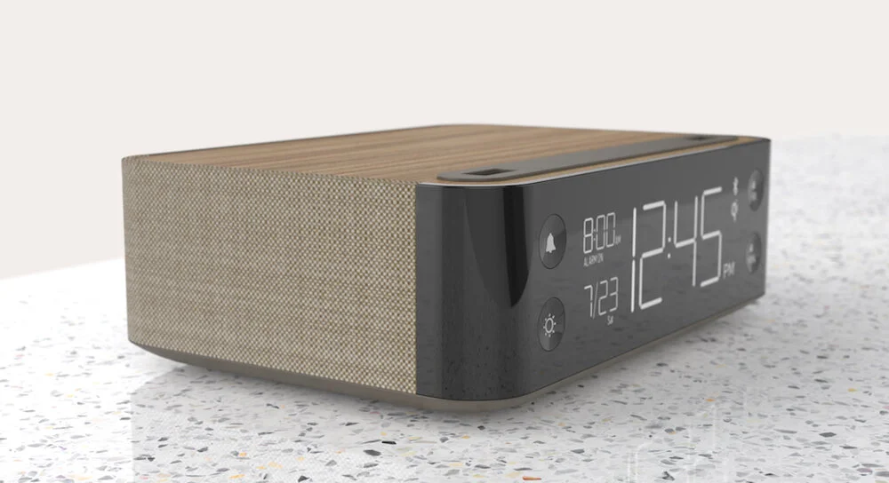 Modern Hotel Alarm Clock with 2x USB (Now with USB-C) Qi Wireless ...