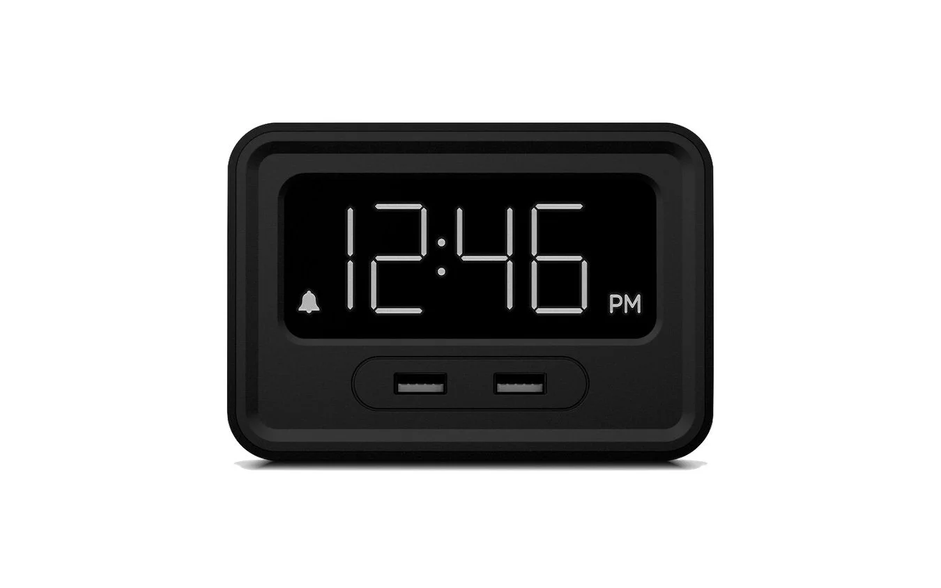 Modern Hotel Alarm Clock with Dual USB Charging Outlets - Now with USB ...