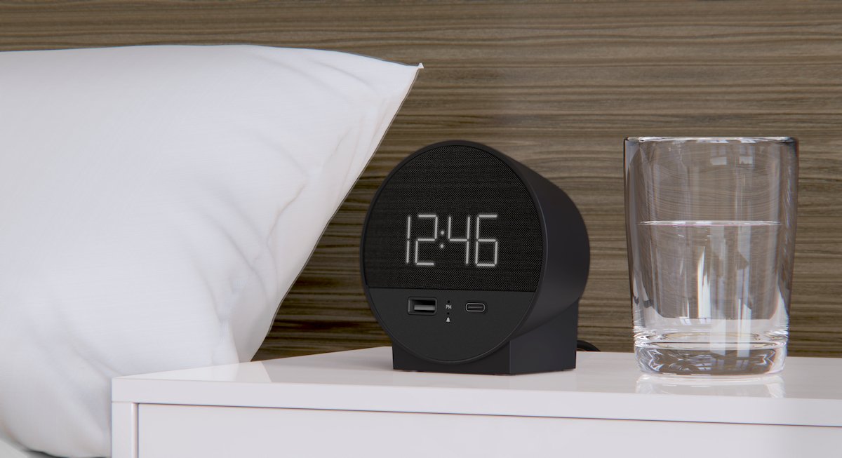 Modern Hotel Alarm Clock with Dual USB Charging Outlets - Now with USB ...