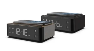 Modern Hotel Alarm Clock with 2x USB (Now with USB-C) Qi Wireless ...