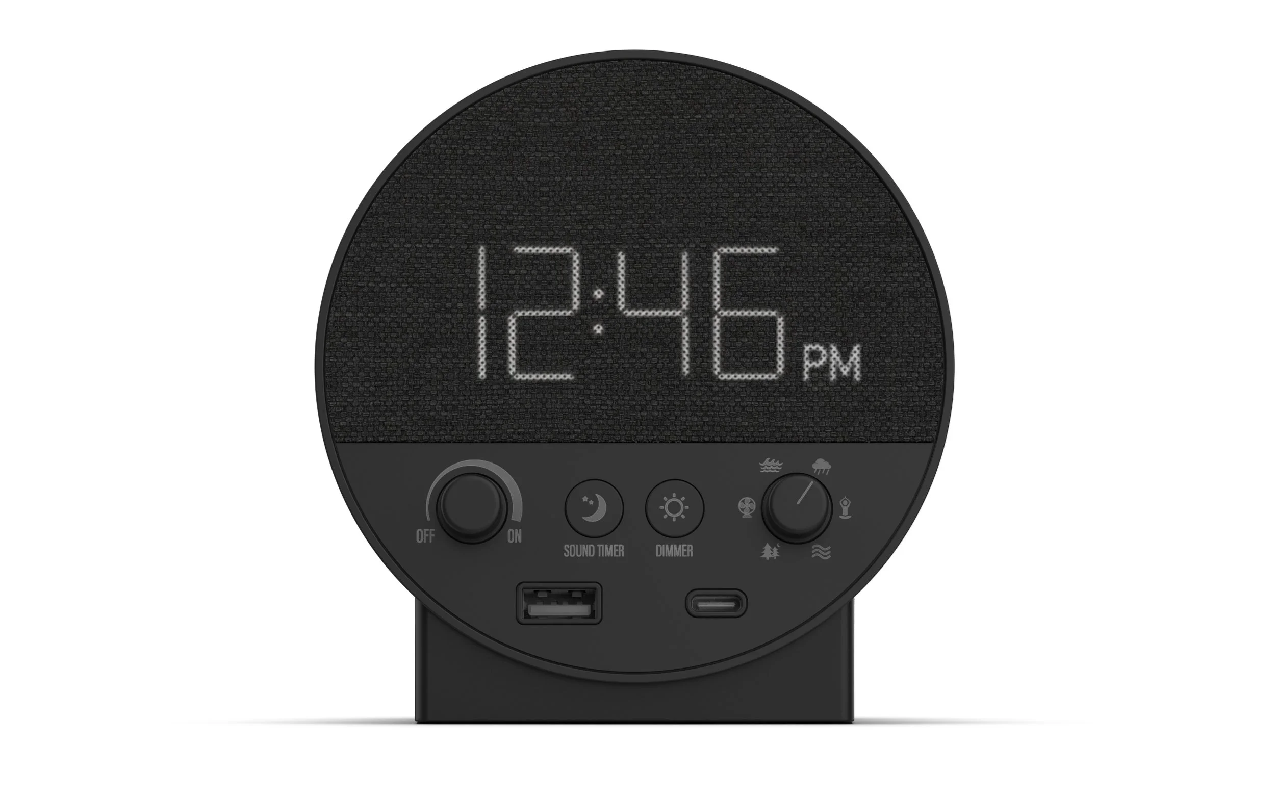 Modern Hotel Alarm Clock with 2x USB (Now with USB-C) Qi Wireless ...