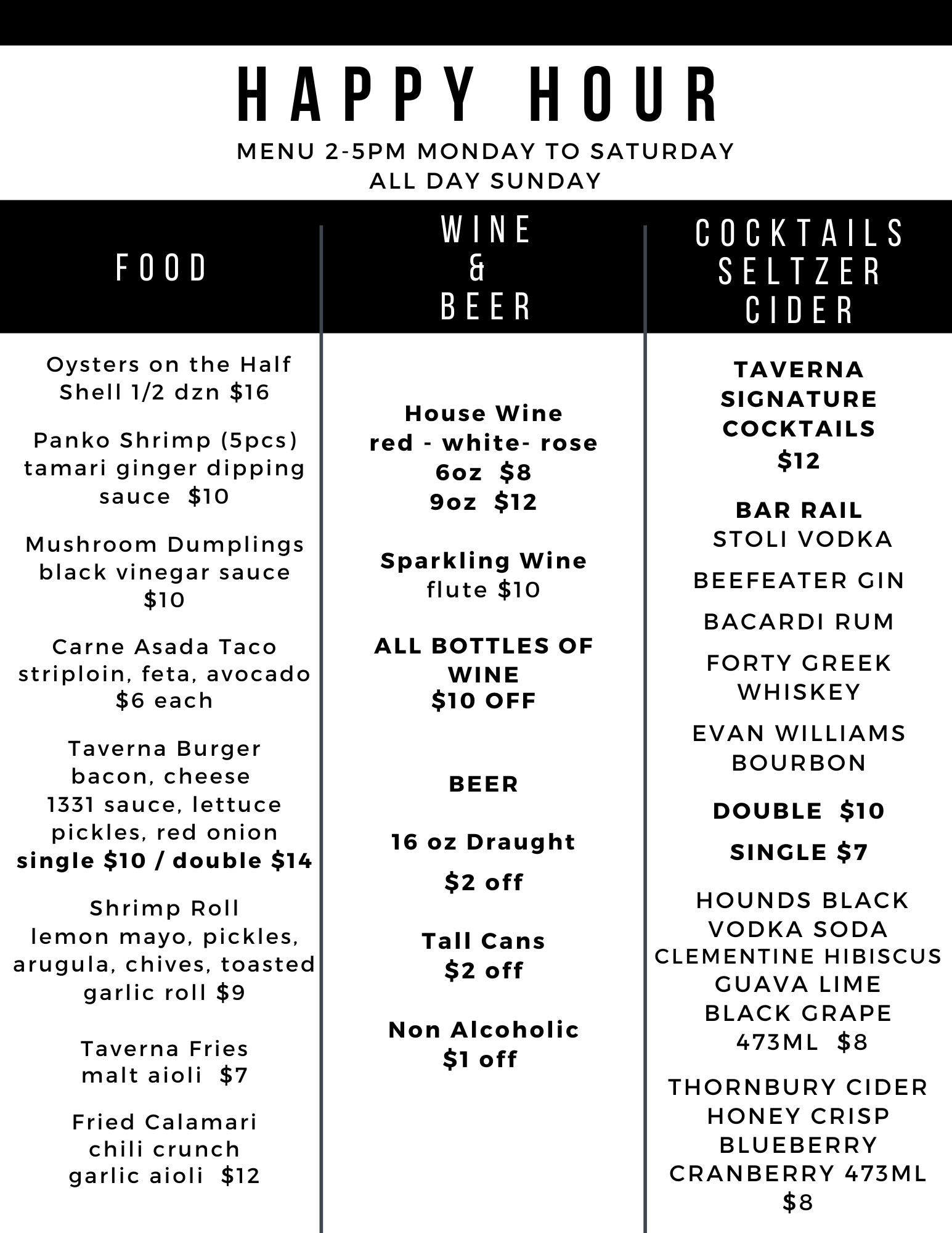 Daily Features — Taverna 1331