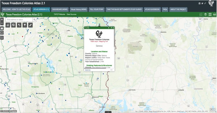 Texas Freedom Colonies Project — Livingmaps Network