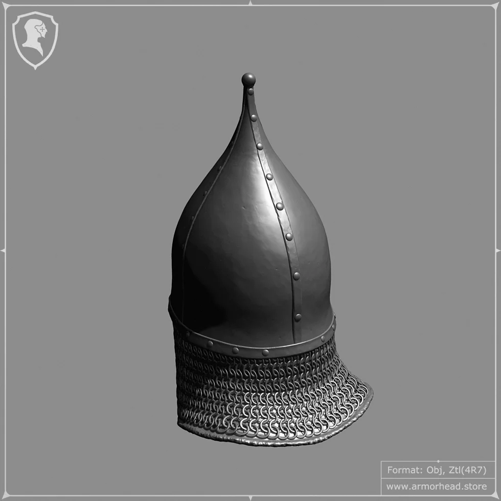 Slav Helmet V.2 with mail — ARMORHEAD