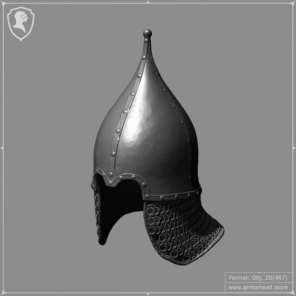 Slav Helmet V.2 with mail — ARMORHEAD