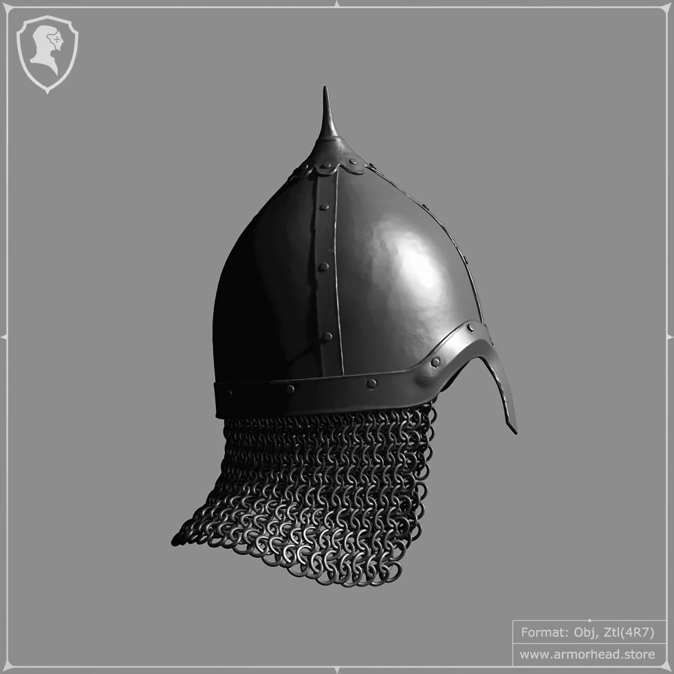 Slav Helmet with mail — ARMORHEAD